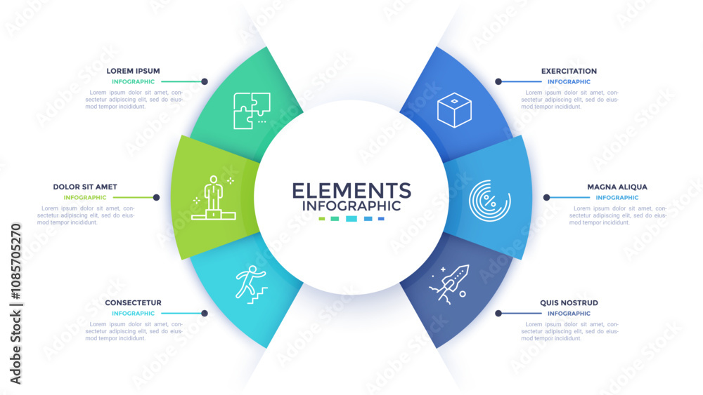 Modern Infographic Vector Template Stock Vector | Adobe Stock