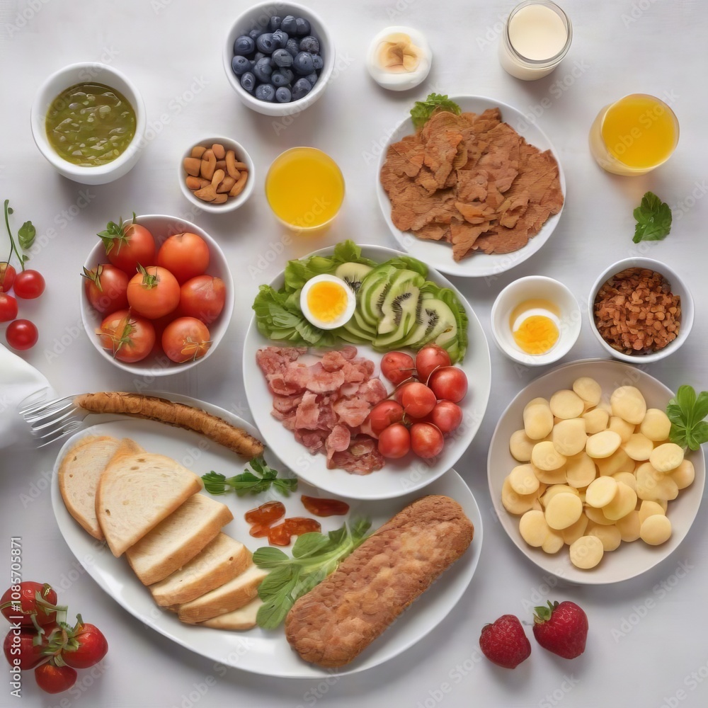 Comida saludable, vegetales, salud, bienestar, frutas y verduras Stock ...