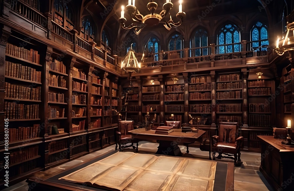 Ilustración de Stock DnD Battlemap Wizards Study Battlemap - old ...