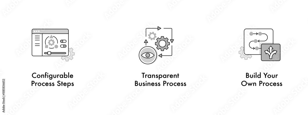 Essential Business Process Icons. This icon set represents key concepts ...