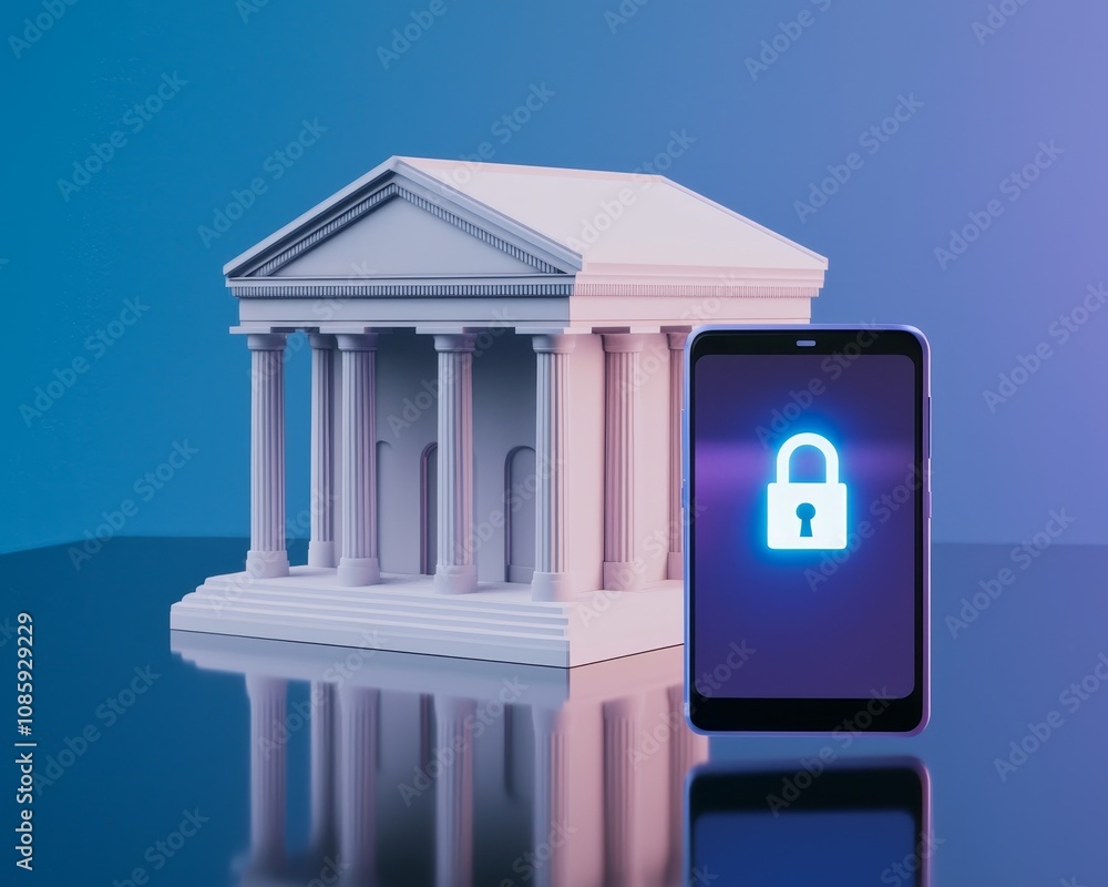 Modern Digital Banking Security Concept with Classical Architectural ...