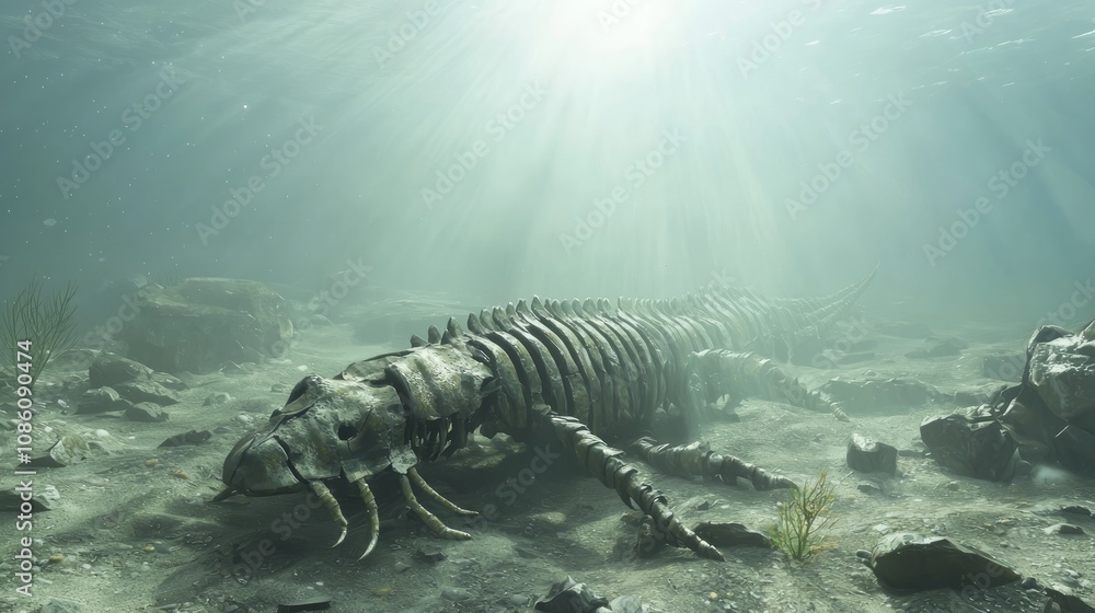 Ultra-Detailed 3D Render of Ancient Cambrian Underwater Marine ...