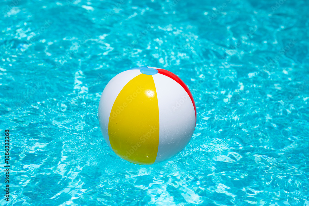 Summer vacation. Beach ball. Summer party. Inflatable beach ball ...
