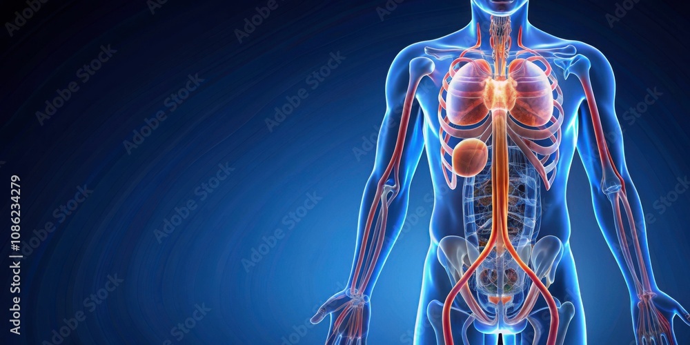 Anatomical of human urinary system, showing kidneys and bladder ...