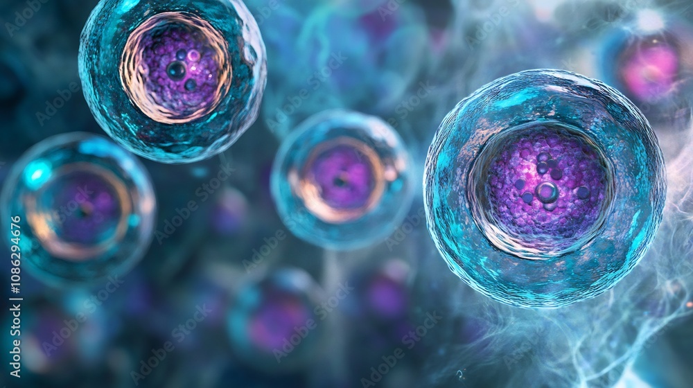 Centrosome function cell cycle shown in a modern biology poster ...