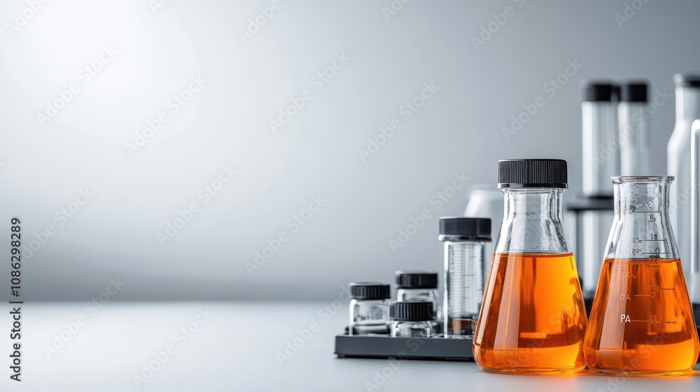 Display of pH levels in tap water on handheld meter, modern lab ...