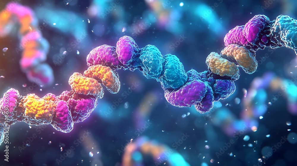 Chromatid structure separation illustrated in a detailed zoology ...
