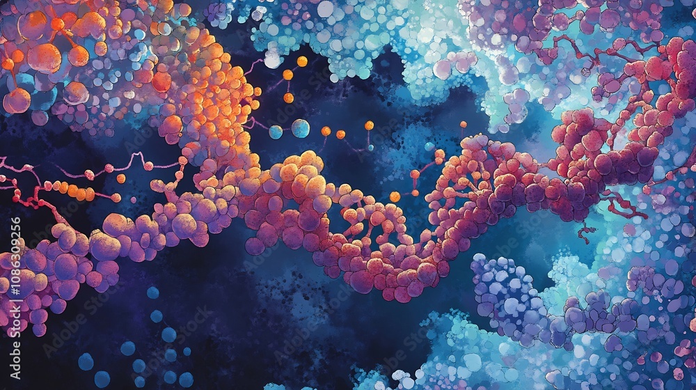 Chromatin structure regulation depicted in a detailed biology ...