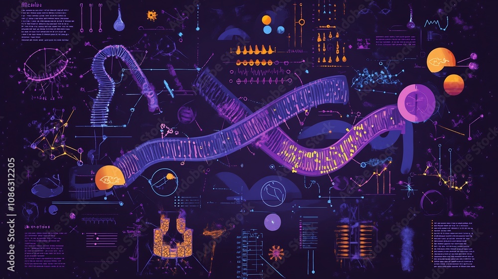 Chromosome mapping genetic analysis depicted in a comprehensive biology ...