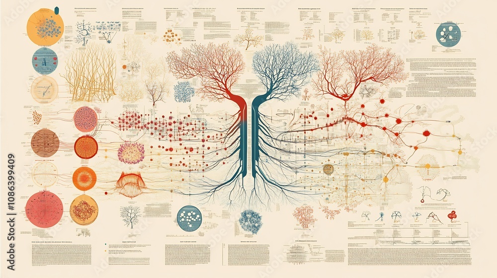 Genetic material inheritance patterns shown a detailed biology ...