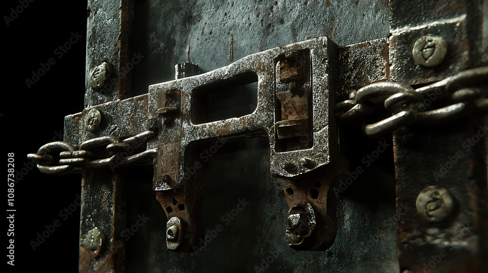 Trigger mechanism of ancient trap detailed and intact, isolated setting ...