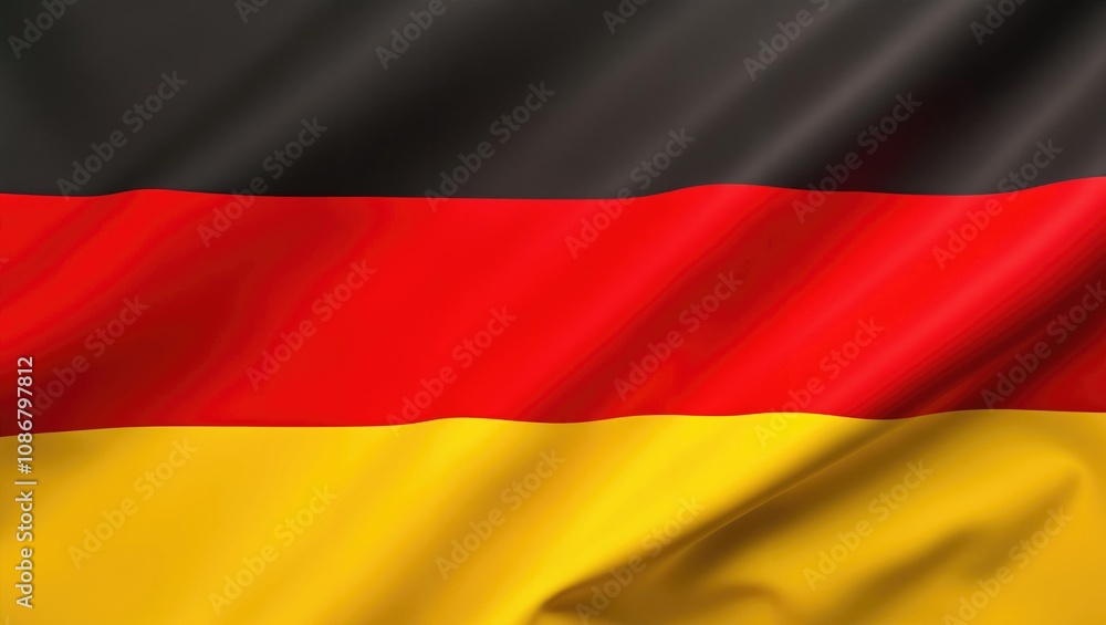 A high-resolution image of the German flag waving proudly. Concept of ...