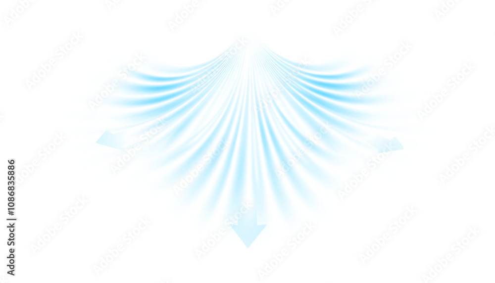 Air, wind effect isolated transparent background. Airflow overlay ...