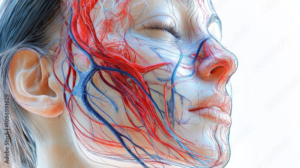 interactive schematic model showcases facial vascular network ...