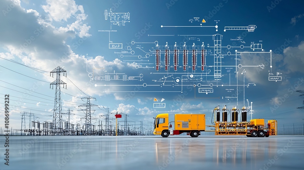 Detailed diagram showcasing the components and of a smart grid ...