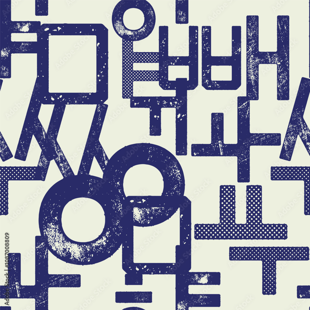 Korean alphabet Hangul white seamless pattern. Graphic design for ...