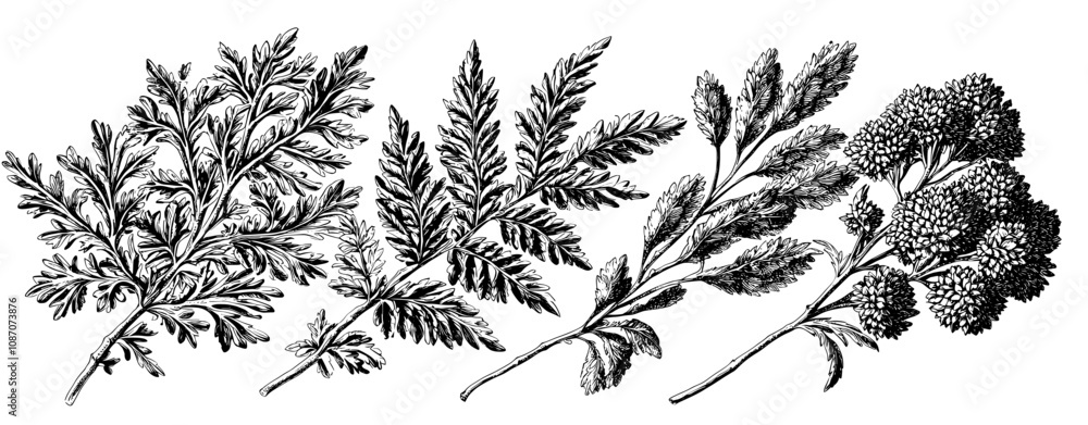 Architectural floor plan illustration with trees for the landscape ...