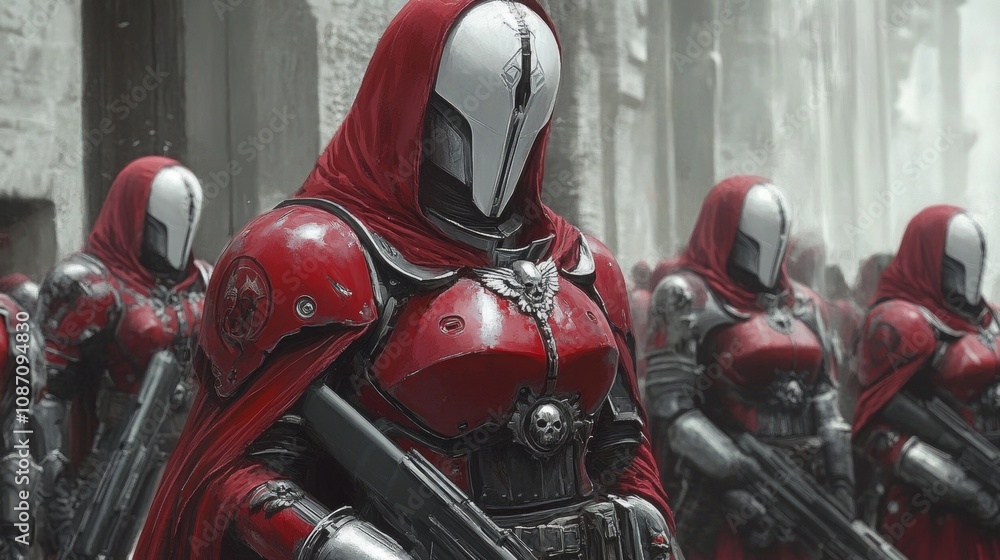 Sister of Battle Exposing Midriff, dynamic pose, intricate armor ...