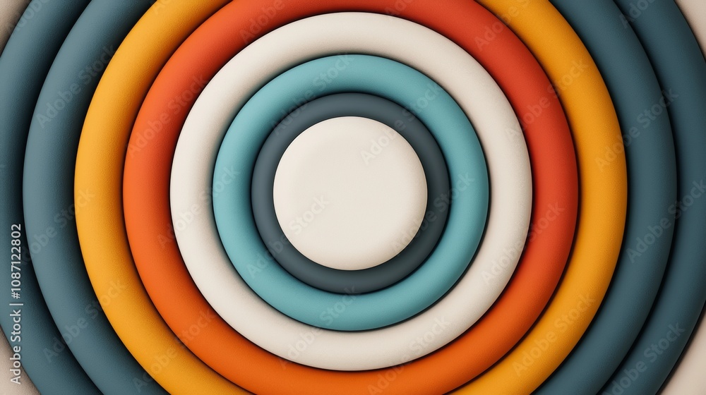 Vibrant concentric circle design, eye-catching radial pattern, perfect ...