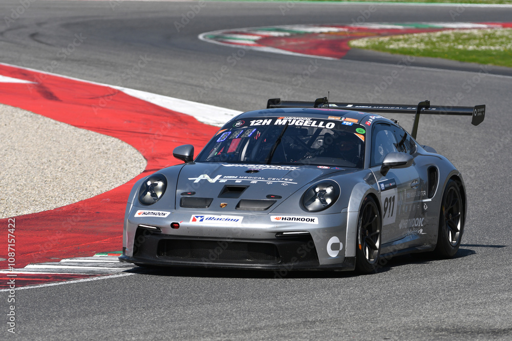Scarperia, 23 March 2024 Italy: Porsche 911 GT3 Cup (992) of Team ...