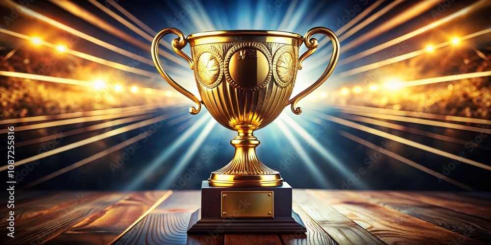 Shiny Gold Trophy with Ornate Handles Symbolizing Achievement and ...
