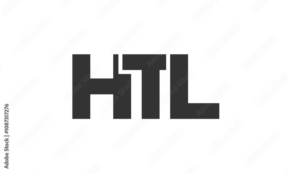 HTL logo design template with strong and modern bold text. Initial ...