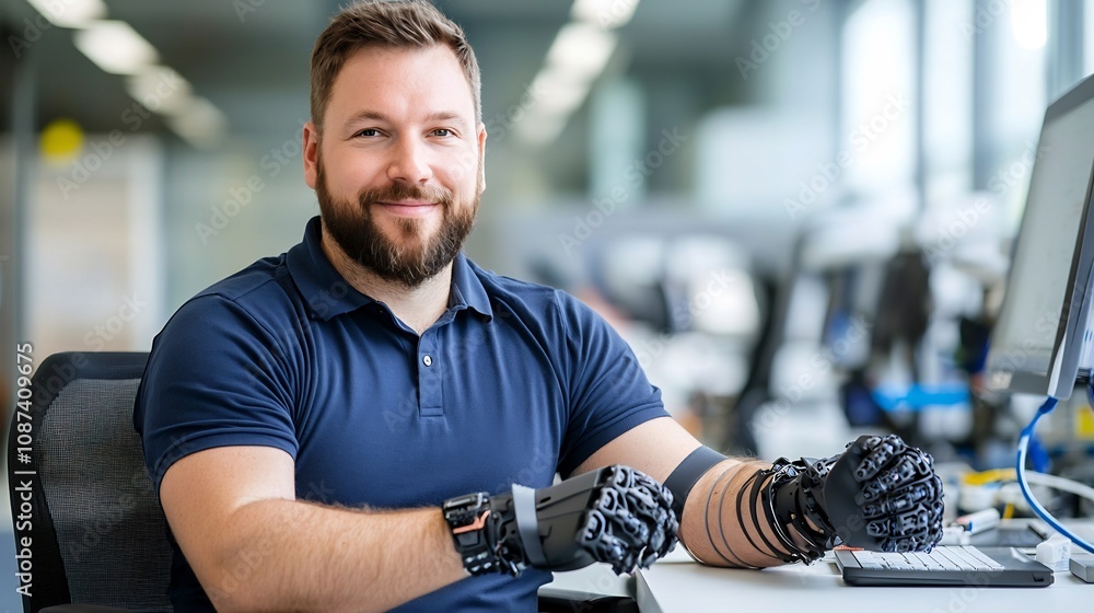Biomedical engineer designing an innovative 3D printed prosthetic limb ...