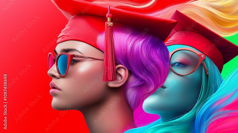 Design a digital graduation program booklet that includes student bios ...