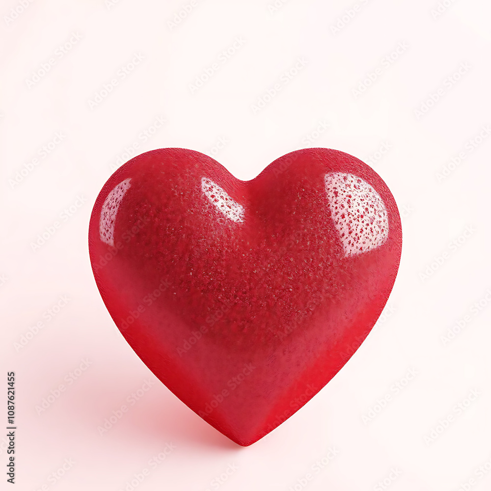 red heart isolated on transparent background, glitter heart on a ...
