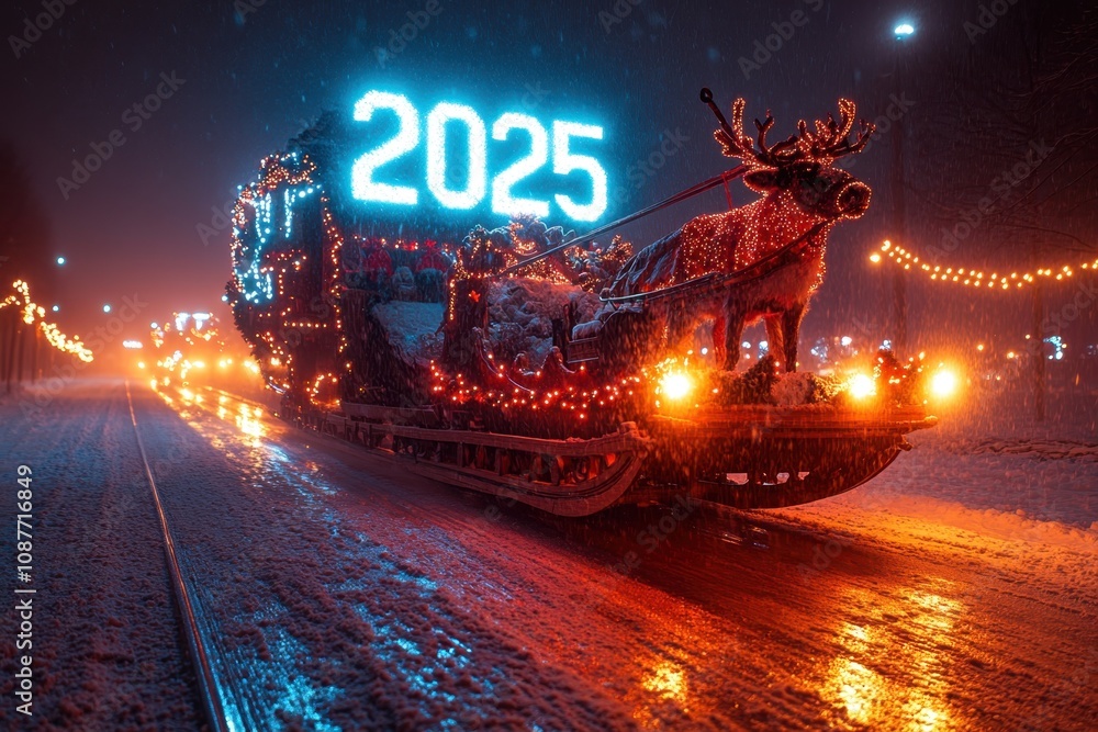 Holiday Light Parade. Decarbonization Sustainable Development Goals ...