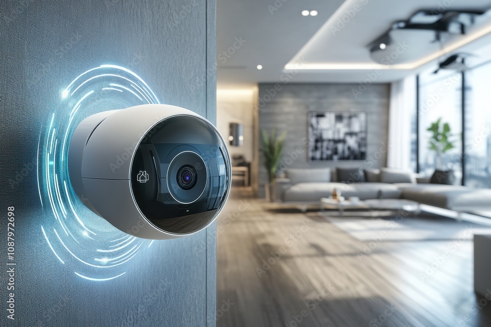 The entrance features cutting-edge technology with smart security ...