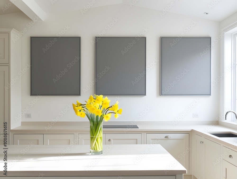 Multiple Frames mockup. Interior mockup with house background. Modern interior design. Best room ...