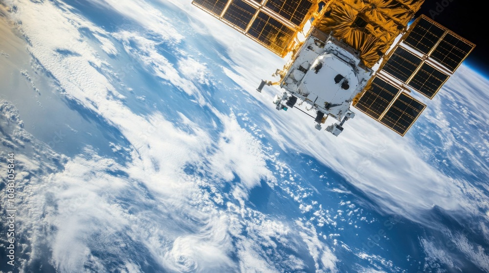 A detailed view of a satellite-based synthetic aperture radar (SAR ...