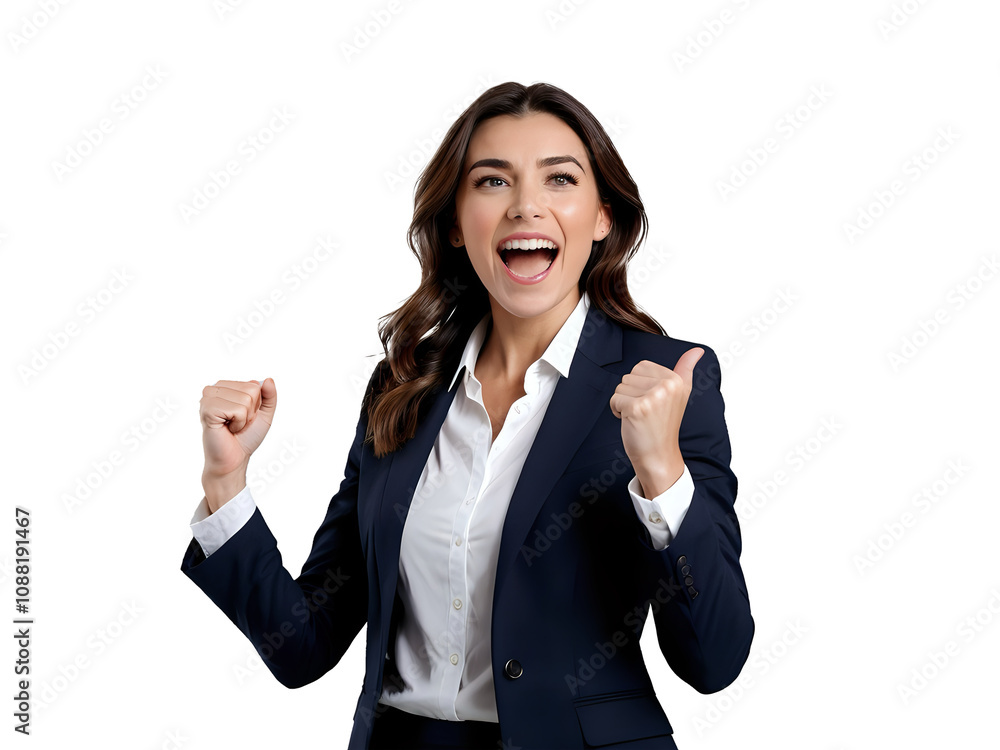 professional and successful businesswoman portrait with laptop ...