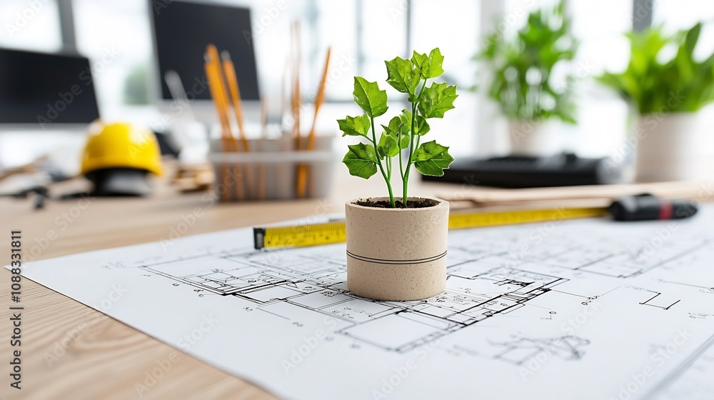 Architectural blueprints and engineering plans highlighting the of ...