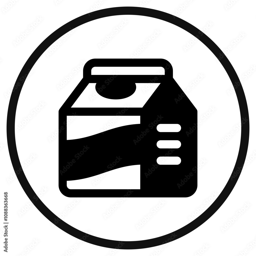 Editable milk carton vector icon. Part of a big icon set family ...