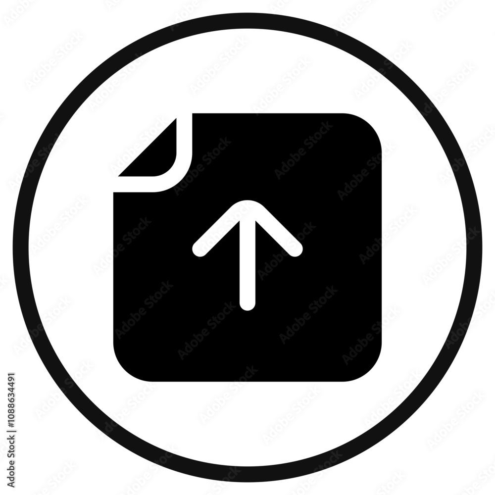 Editable vector upload file icon. Part of a big icon set family ...