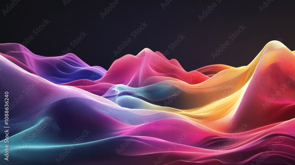 abstract graph of data and technology, featuring layered geometric ...
