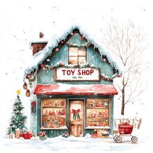 Cute Christmas Shop Free Stock Photo - Public Domain Pictures