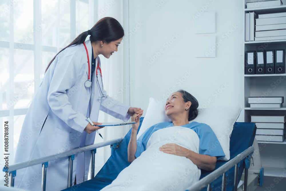Compassionate Care: Doctor and Patient. A reassuring moment between a ...