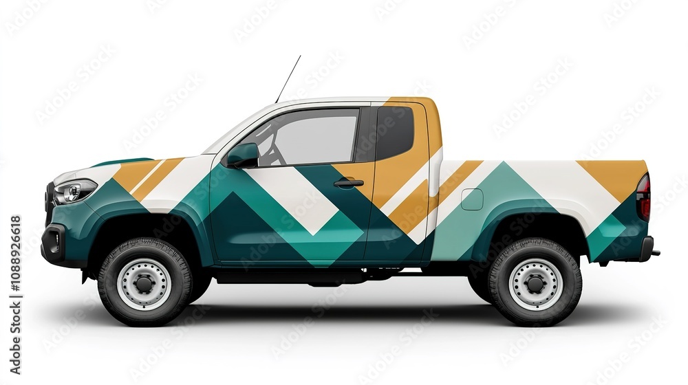 Dynamic vehicle wrap design showcase urban setting graphic mockup ...