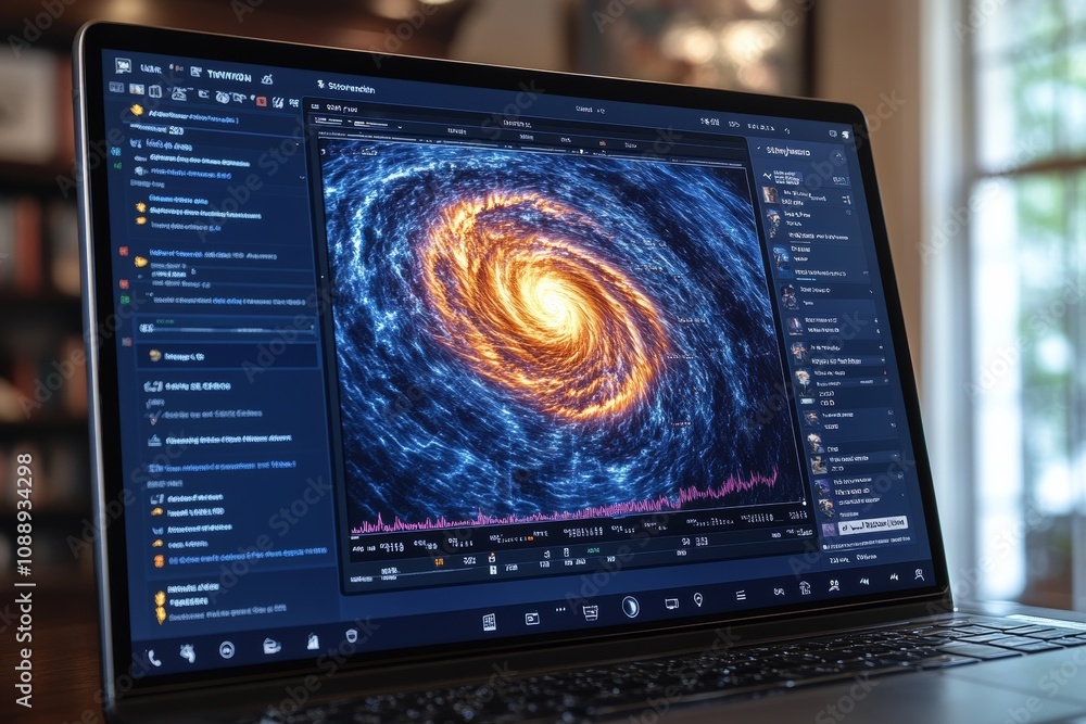 Interactive interface showing radar images, weather warnings and storm ...