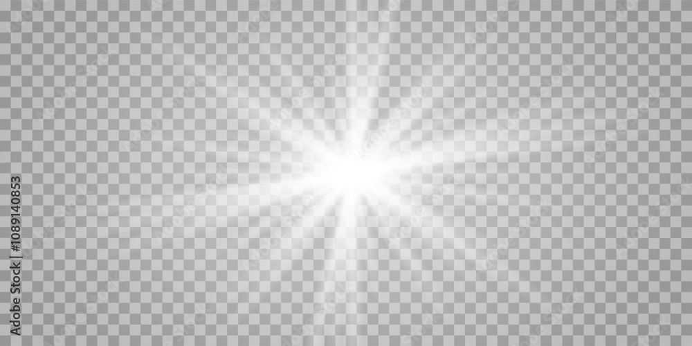 Vector illustration of abstract flare light rays. Vector transparent ...