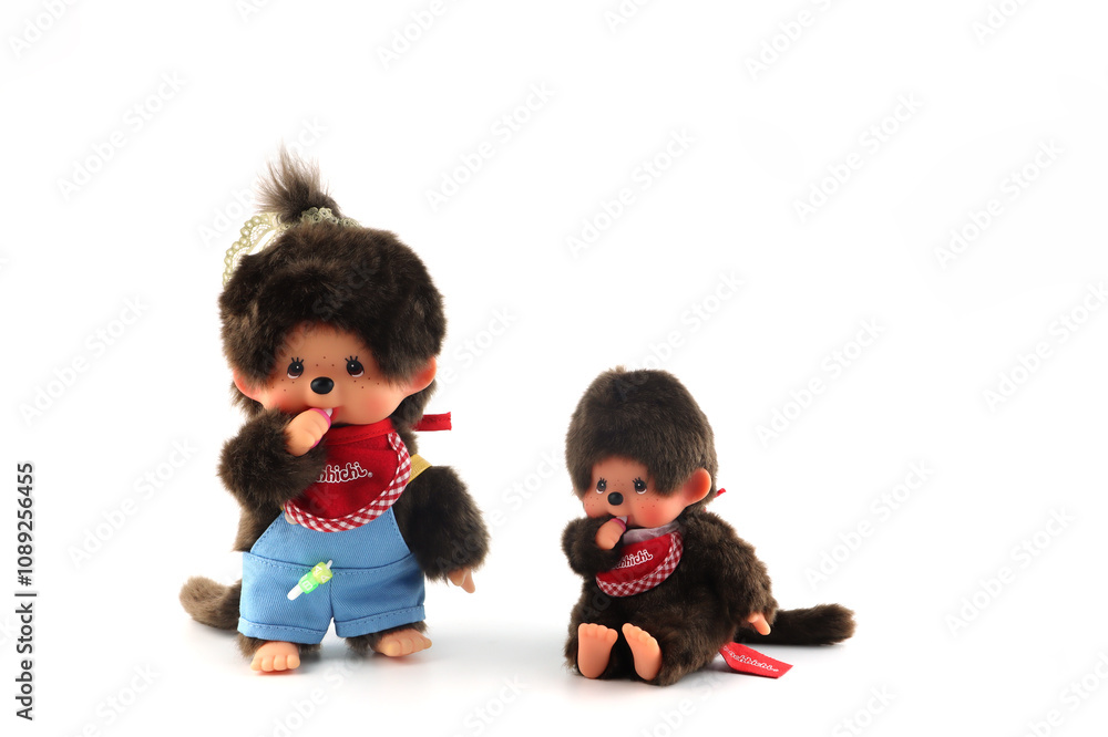 a popular classic doll toy , Monchichi or Monchhichi , Japanese cute ...