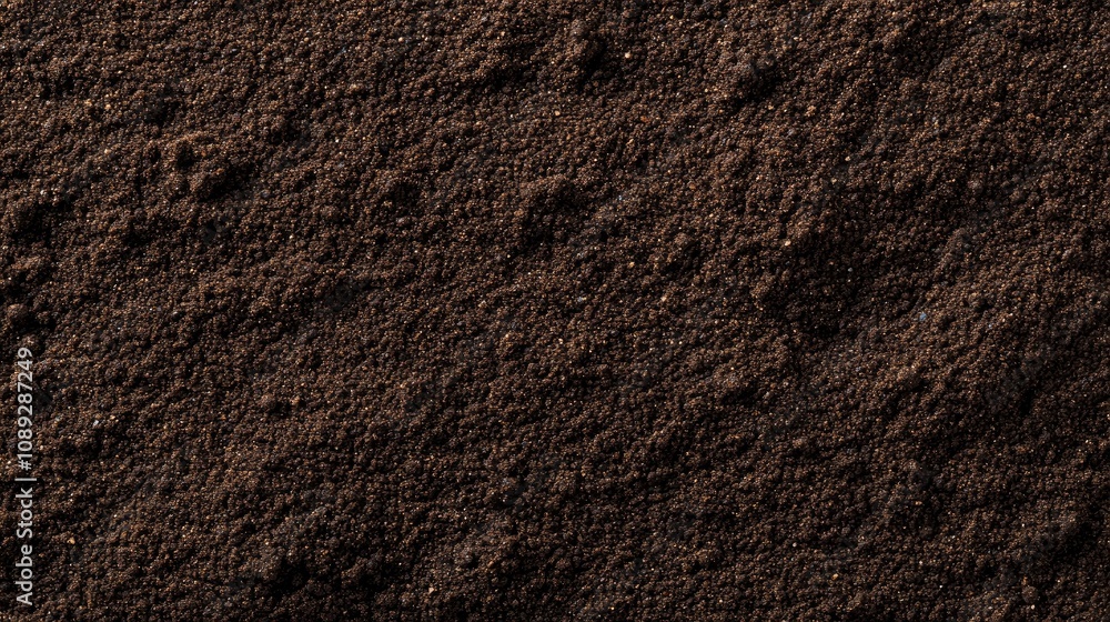 Rich dark brown sand texture forming a natural, earthy backdrop with ...