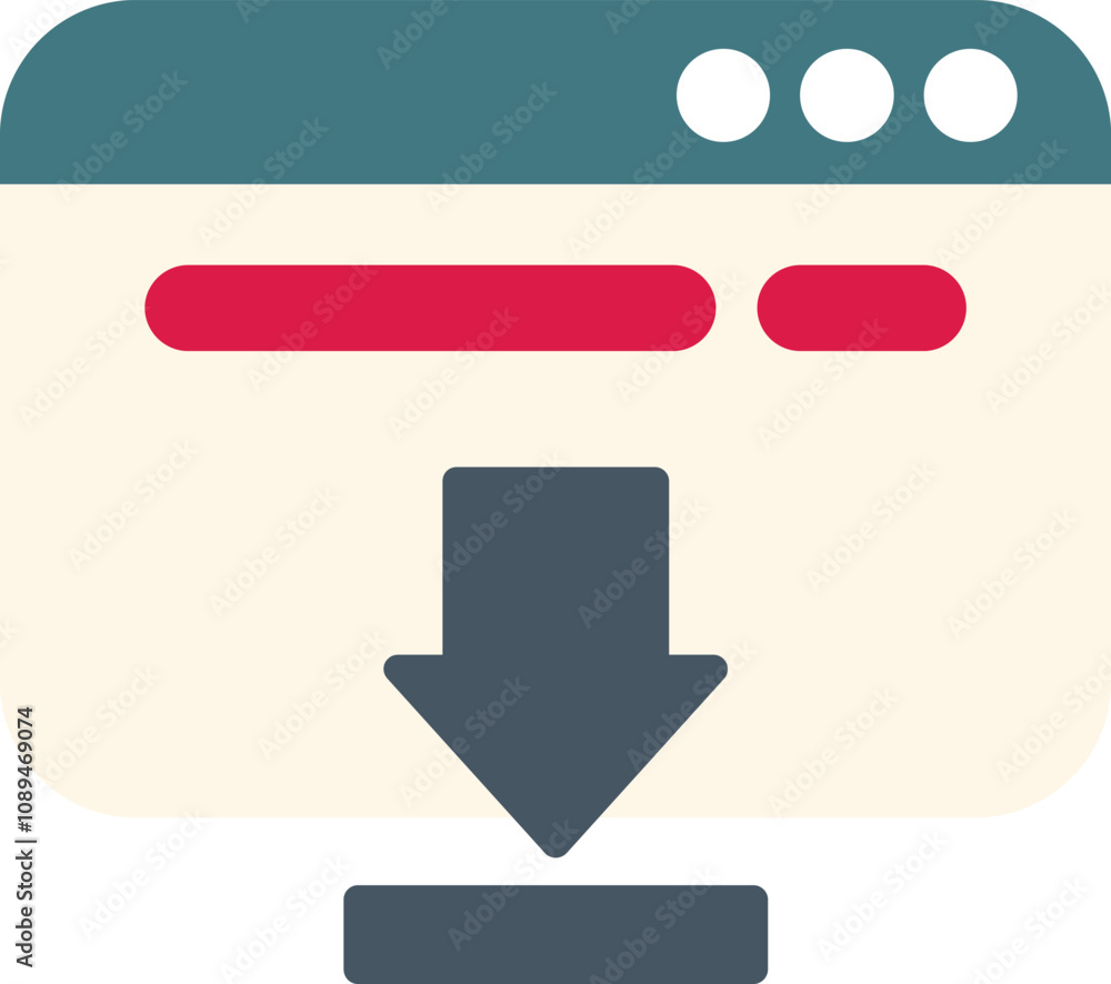 Software download is progressing on a web browser window with a ...