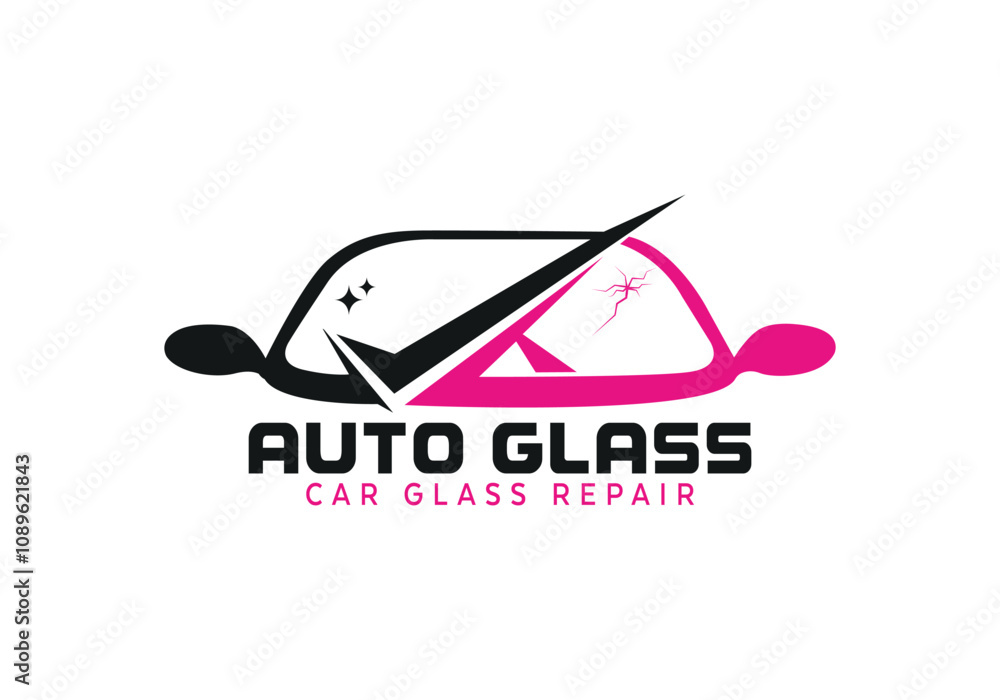 Auto glass repair logo design vectors Stock Vector | Adobe Stock