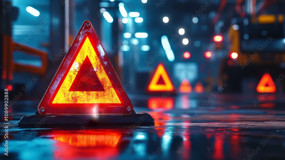 Threats, dangers, warnings, and red flags concept in cybersecurity ...