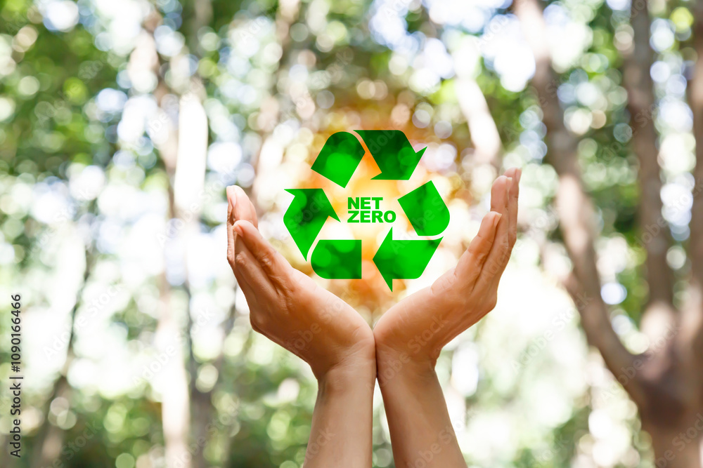 Net Zero Carbon Emission, Renewable Energy Symbol, Innovation ...