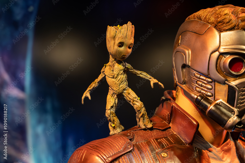 Baby Groot statue from the Guardians of the Galaxy at the Niagara Falls ...